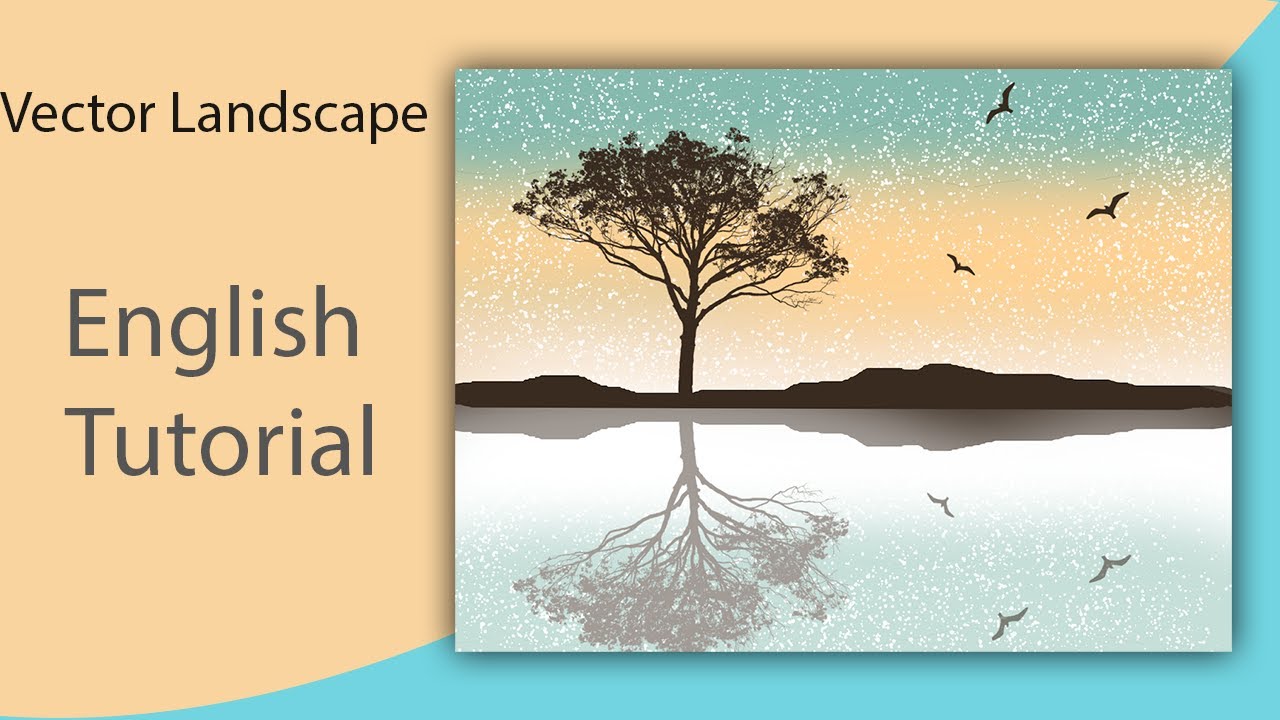 vector landscape Illustrator/Photoshop Tutorial Tutorial English