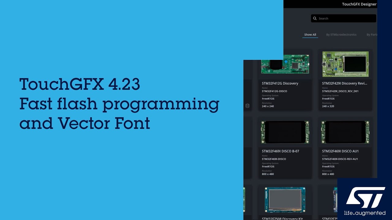 TouchGFX 4.23: Fast flash programming and Vector Font
