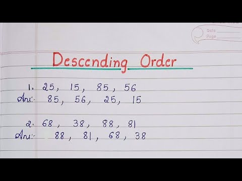 Descending Order