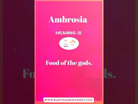Ambrosia name meaning