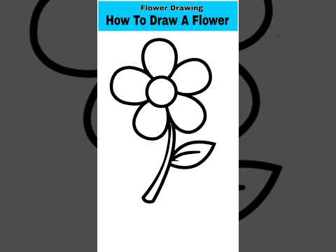 How To Draw A Flower 🌈Drawing Tutorial #shorts #drawing #art