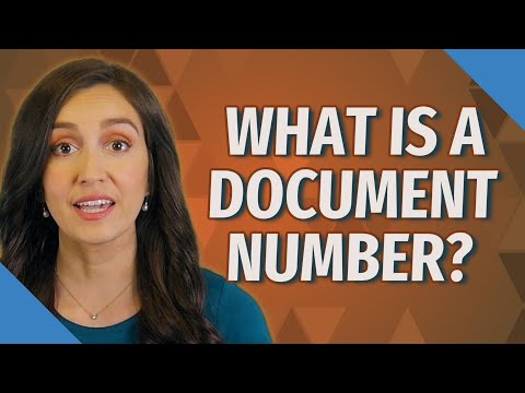 What is a document number?