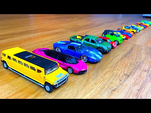 Diecast Model Cars Smaller And Bigger Sizes Stopped By Finger