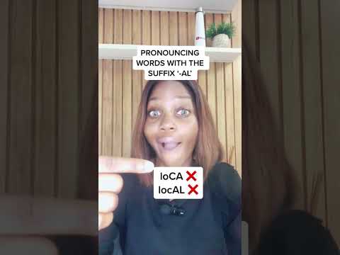 How to correctly pronounce words with the suffix -AL. #Pronunciation #English #YouTubeShorts #Shorts