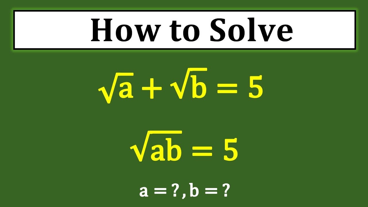 Germany | Can You Solve This? | A Nice Square Root Algebra Math Problem | Math Olympiad