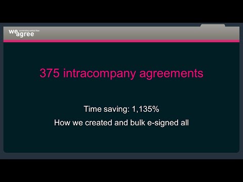 How to create, e-sign and manage 375 Intra-company agreements, Weagree walk-through demo
