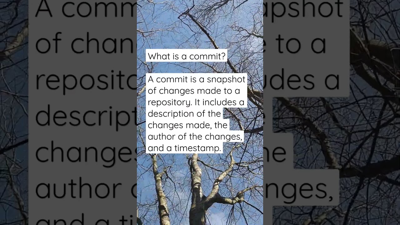 What is... git commit #shorts #git #interviewtips #commit #interviews