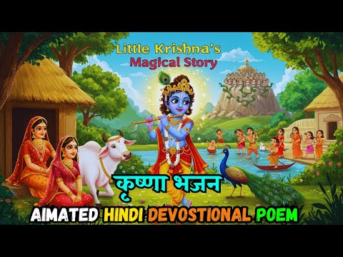 नटखट गोपाल - Krishna Bhajan | Animated Hindi Devotional Poem | Kids Rhymes and songs #krishna