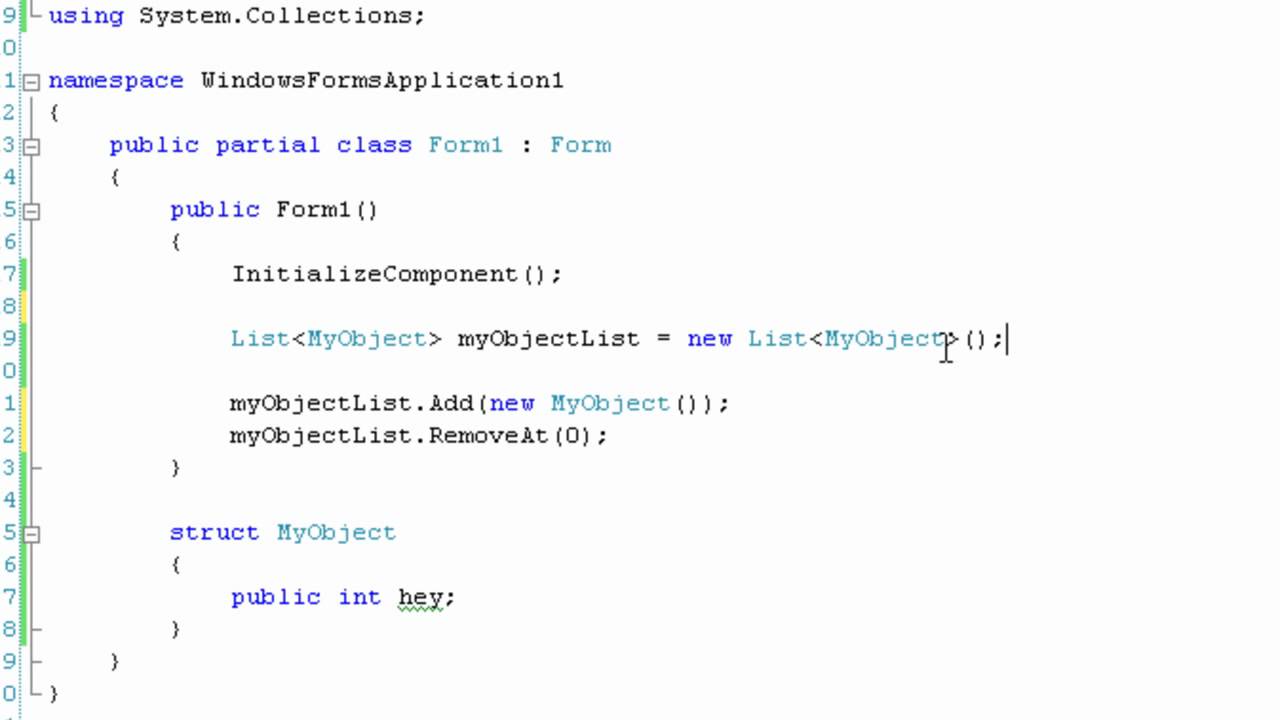 System.Collections.Lists (C# .NET)