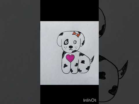How to draw cute puppy ๐๐ถ#drawing #youtube short ๐