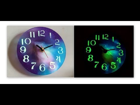 How to make a working galaxy/nebula epoxy resin clock|| DIY