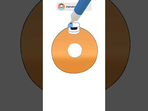 Letter o simple cartoon drawing art alphabet drawing #shorts