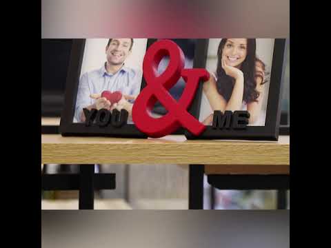 You And Me Dual Photo Frame Black