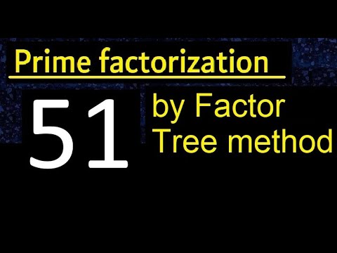 Prime factorization of 51 by factor tree method . Factor tree of 51 . How to find prime factors