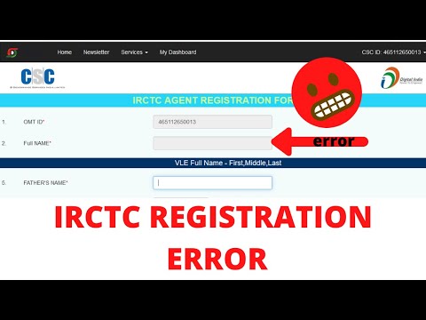 HOW TO RESOLVE CSC IRCTC REGISTRATION ERROR 🔥🔥🔥
