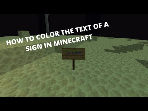 How to change the text color of a sign in Minecraft