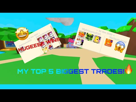 MY TOP 5 BIGGEST TRADES IN BGS! *BETA TV, LORD SHOCK*| Bubblegum Simulator