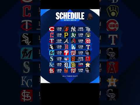 MLB broadcasted schedule for April 20 