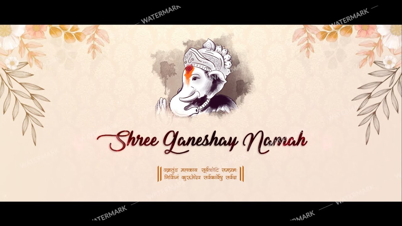 vector floral horizontal wedding invitation with couple photographs