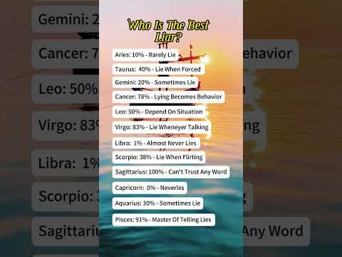Zodiac signs Liar #liar #liars #zodiacsigns #tarot