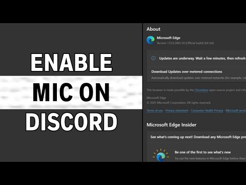 How To Enable Mic On Discord Microsoft Edge Tutorial