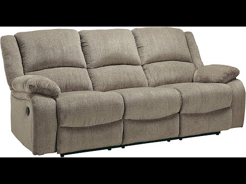 Signature Design by Ashley Draycoll Contemporary Manual Reclining Sofa,