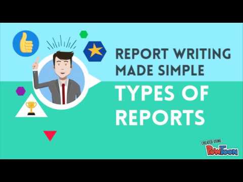 REPORT WRITING - WHAT IS THE TYPE OF REPORT?