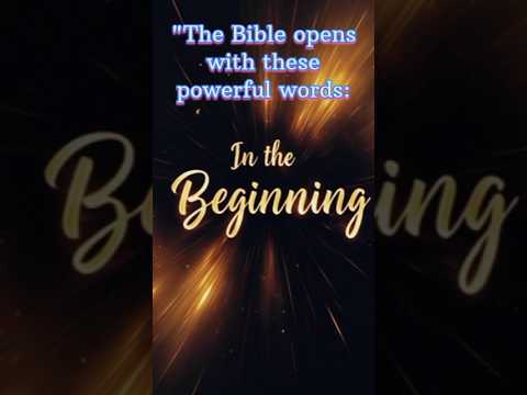 The Meaning of In the Beginning – Genesis 1:1 #god'word #genesis chapter 1 #bible #shorts