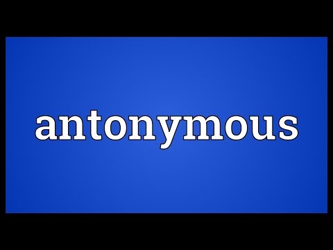 Antonymous Meaning