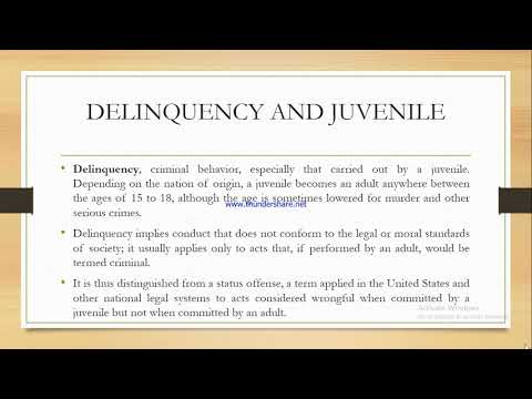 What is Delinquency and Juvenile?