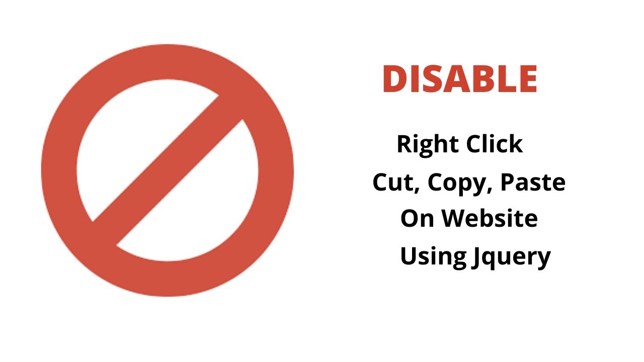 Disable Right Click, Cut, Copy Paste Using Jquery