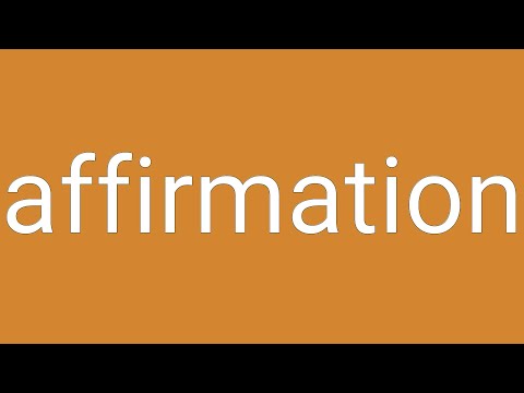 Affirmation Definition & Meaning