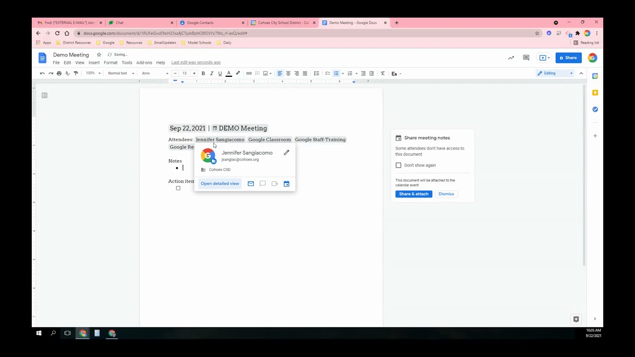 Google Docs Meeting Notes Template