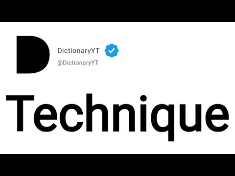 Technique Meaning in English