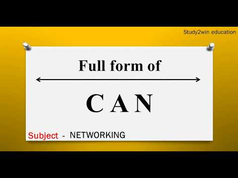CAN ka full form | Full form of in English | Subject - NETWORKING