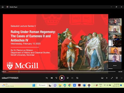 Seleukid Lecture Series 5.2: "Ruling under Roman Hegemony", by Pierre-Luc Brisson