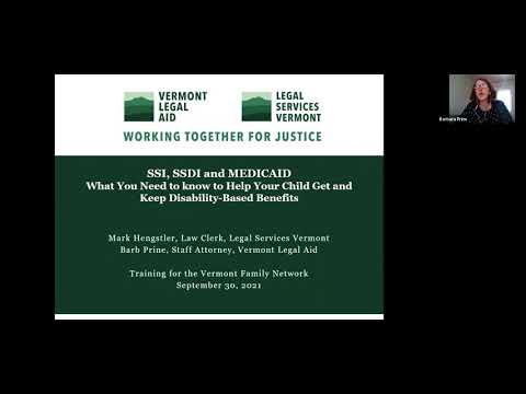 SSI, SSDI and Medicaid: Helping Your Child/Youth Get and Keep Disability-Based Benefits (9/30/21)