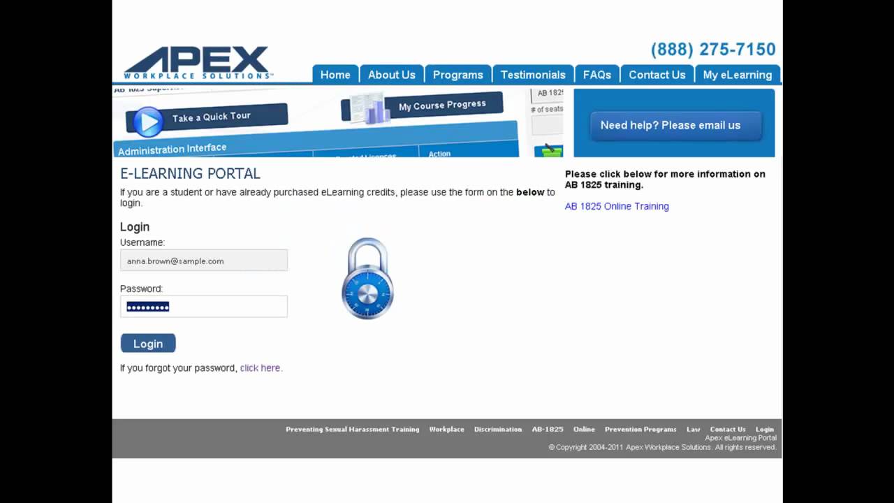 Administration Interface - Quick Tour: AB 1825 Sexual Harassment Prevention eLearning Training