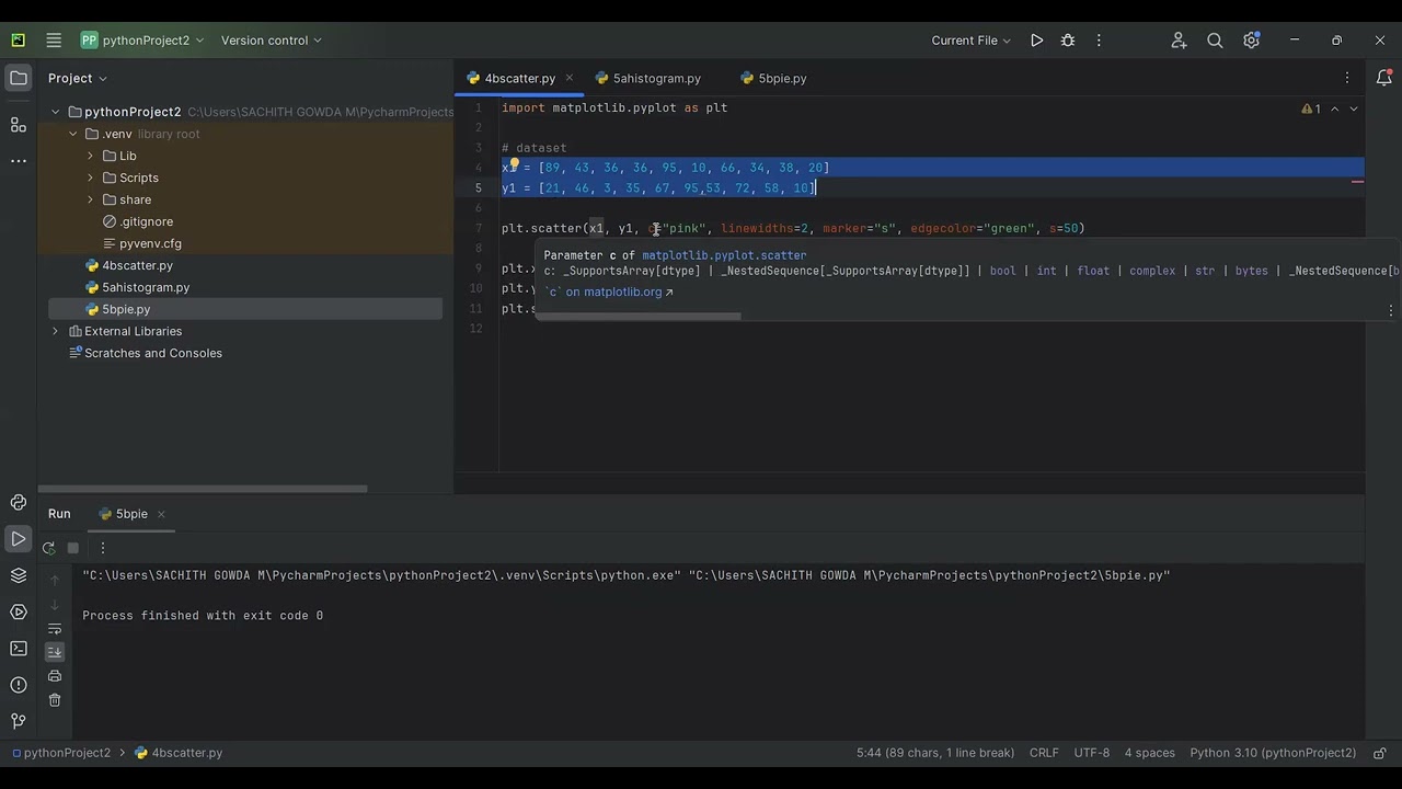 Data Visualization with Python BCS358D 4B scatterplot