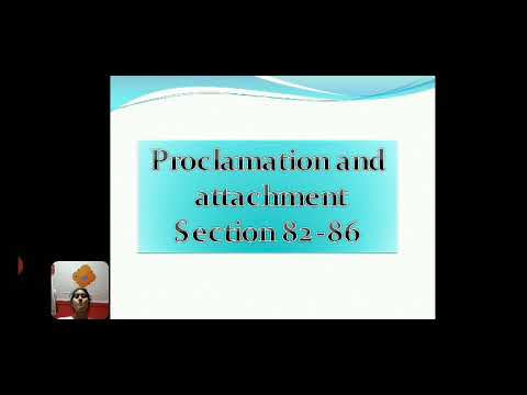 Proclaimed offender, section 82-86 chapter 6 Cr.PC full description