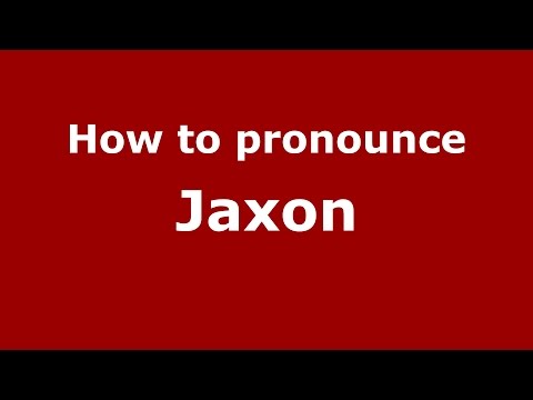 How to pronounce Jaxon (English/Peterborough, Ontario, Canada) - PronounceNames.com