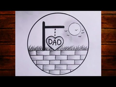 Easy circle scenery drawing /Easy drawing ideas for beginners/ How to draw pencil sketch drawing