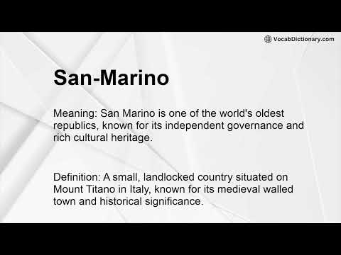San-Marino Meaning
