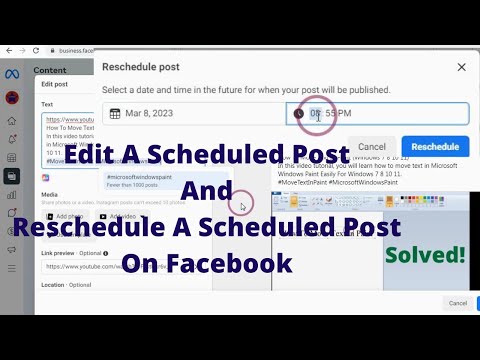 How To Edit Scheduled Post On Facebook And How To Reschedule A Post On Facebook (2023)