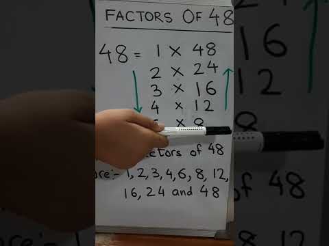 Write all the factors of 48 | 48 के factors