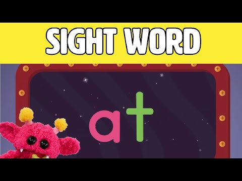 AT - Let's Learn the Sight Word AT with Hubble the Alien! | Nimalz Kidz! Songs and Fun!