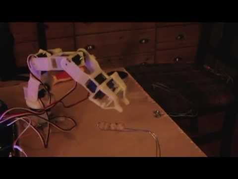 Micro Robot arm (9g Micro Servo) see video by bentommye - Thingiverse