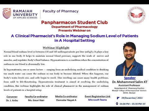 A Clinical Pharmacist's Role in Managing Sodium Level of Patients in A Hospital Setting