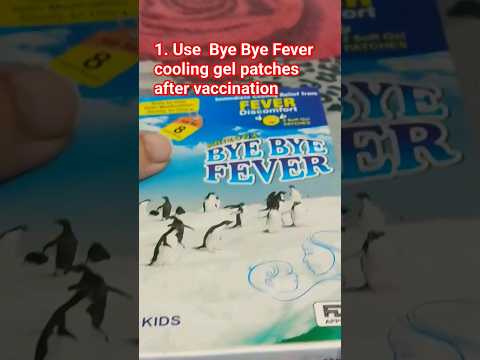 Bye Bye Fever cooling gel patches for fever pain after vaccination #youtubeshorts #ytshorts #shorts