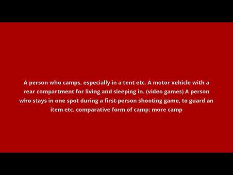 what is the meaning of camper